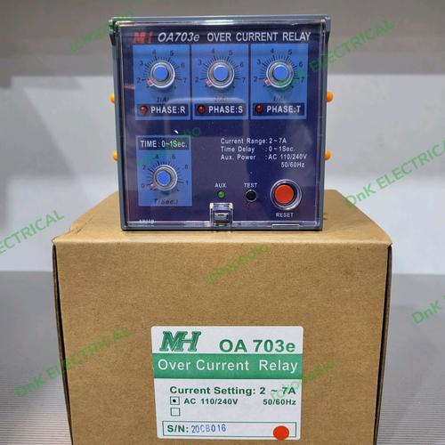 Jual DTL Overcurrent Relay/ Over Current Relay/OCR merk MH OA 703e ...