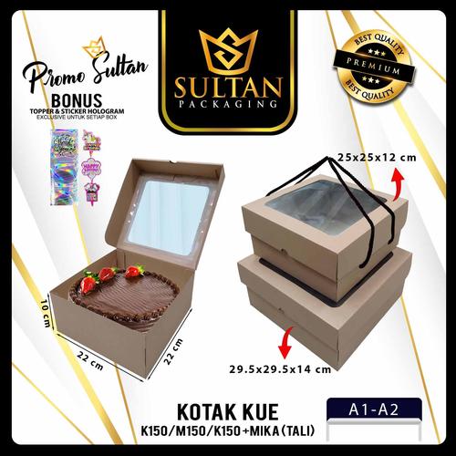 Jual Kotak Kue|Cake Box|Kotak Kue Mika|Dus Kue|Packaging|22x22x10 - A2 ...