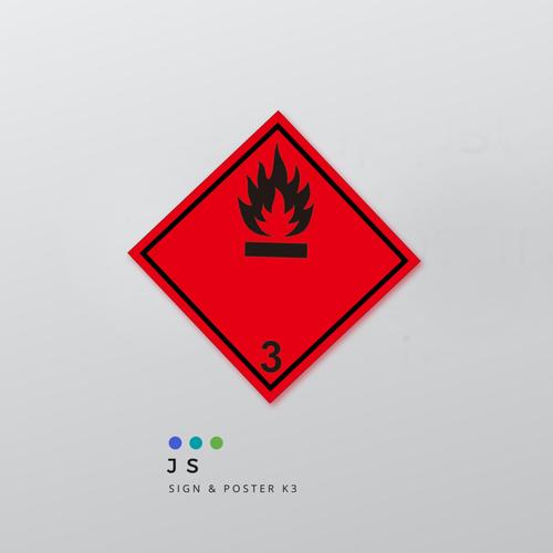 Jual STICKER LABEL PLAKAT KENDARAAN PENGANGKUT B3 Kelas 3 - M(25x25cm ...