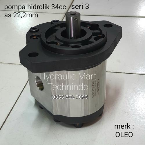 Jual pompa hydraulic gear pump 34cc, as 22,2mm 3APF34L03P16RSS merk OLEO - Kota Bandung ...