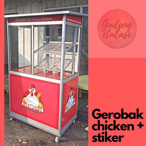 Jual gerobak ayam goreng/gerobak fried chicken + stiker dan lampu - Kab ...