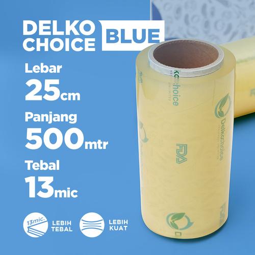 Jual PLASTIK PEMBUNGKUS MAKANAN - FOOD WRAP / WRAPPING DELKOCHOICE BLUE ...
