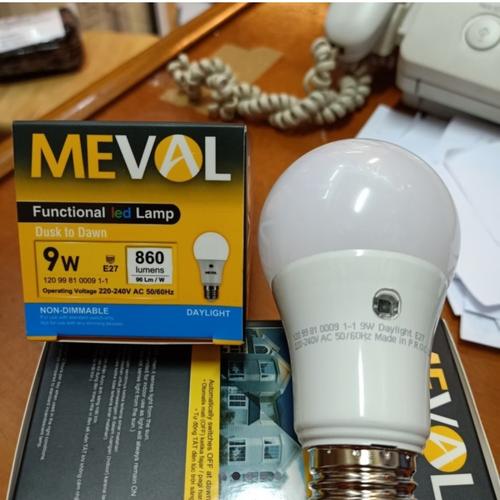 Jual Lampu Led sensor cahaya meval 9w otomatis photo sensor cahaya ...
