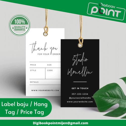 Jual Cetak Hang Tag / Price Tag / Label Baju Custom Bahan Art Carton ...