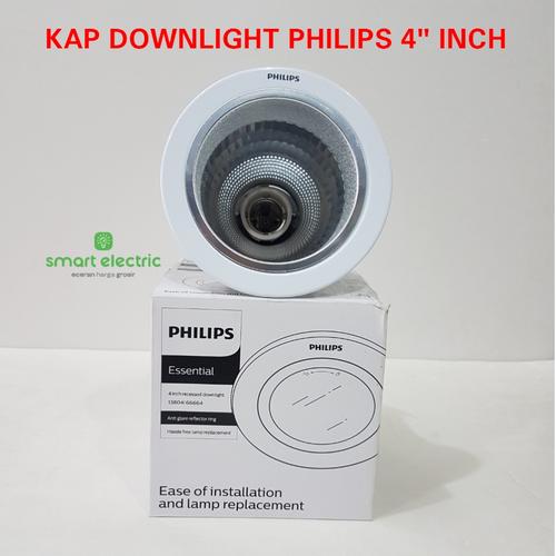 Jual Philips Downlight 4" Inch Recessed 66664 Kap Lampu Rumah Bohlam ...