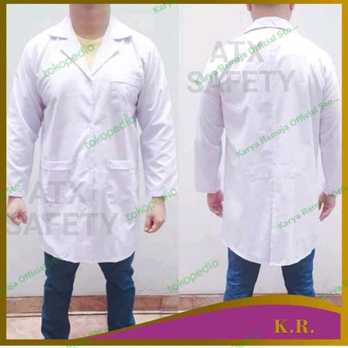 Jual Jas Lab Laboratorium Baju Praktikum Lengan Panjang Pria Wanita ATX ...