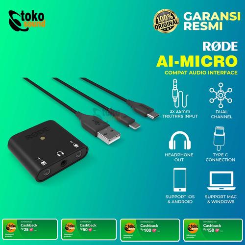 Jual Rode AI-Micro AI Micro Compact Audio Interface - Jakarta Barat ...