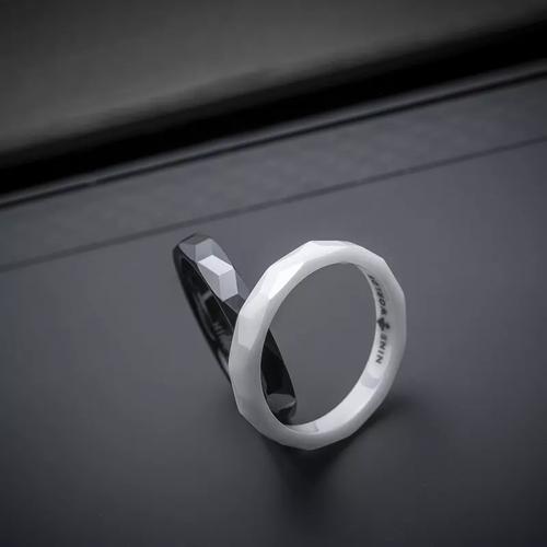 Promo Nine Worlds cincin zirconia stacking ring, black dan white bisa ...