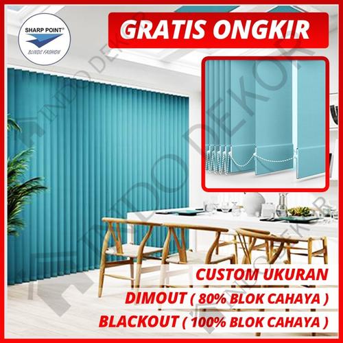 Jual Verticalblinds dimout gorden kantor tirai gulung merk Sharp point ...