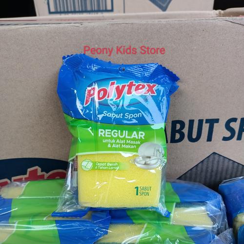 Jual Polytex Susemi sabut spon cuci piring hijau kuning/sponge spons ...