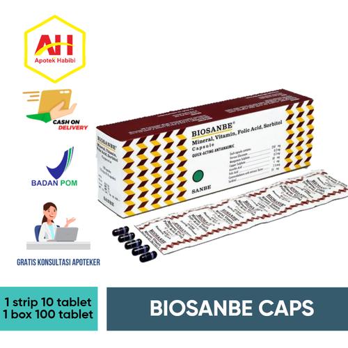 Jual BIOSANBE BIOSAN B BIO SANBE BOX 100 TABLET KAPSUL VITAMIN DAN ...