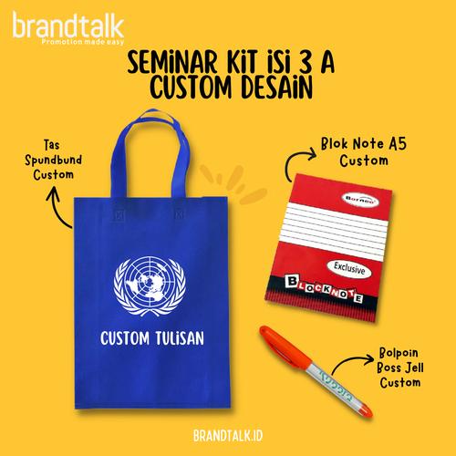 Jual Paket Seminar Kit Isi 3 - Spoundbond, Notebook A5, Pulpen - CUSTOM ...