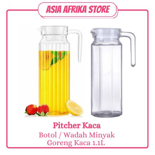 Jual Botol / Wadah Minyak Goreng Pitcher Kaca 1 Liter Cooking Oil ...