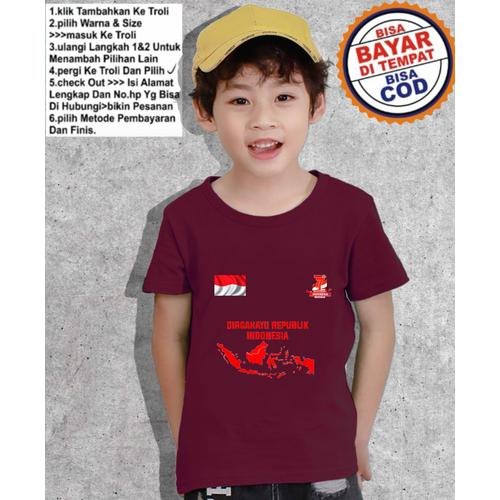 Jual BAJU HUT KEMERDEKAAN RI KE | BAJU 17 AGUSTUS ANAK - marun/merah, 5 ...