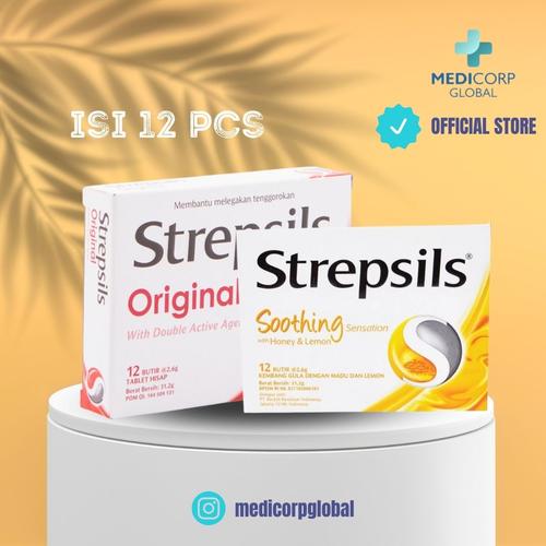 Jual Strepsils lozenges permen batuk sakit tenggorokan sore throat isi ...