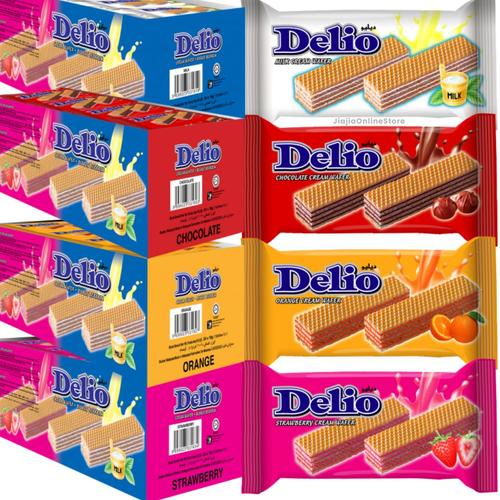 Jual Delio Wafer Chocolate Strawberry Milk Orange Wafer Delio Malaysia ...