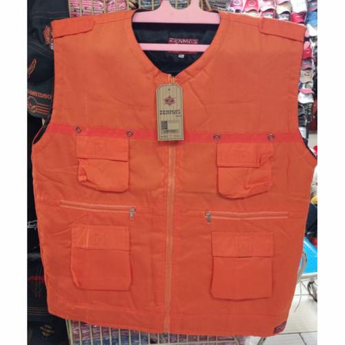 Jual Rompi warna orange/Rompi Mancing/Lapangan/ Jaket Rompi/ ROmpi ...