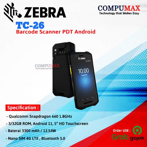 Jual Barcode Scanner PDT Android Zebra TC26 / TC-26 / TC 26 Garansi ...