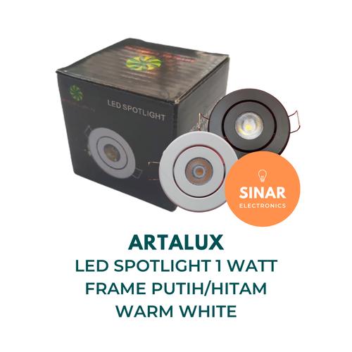 Jual Lampu LED Downlight Kecil 1 W/Watt ARTALUX Warm White Putih/Hitam ...