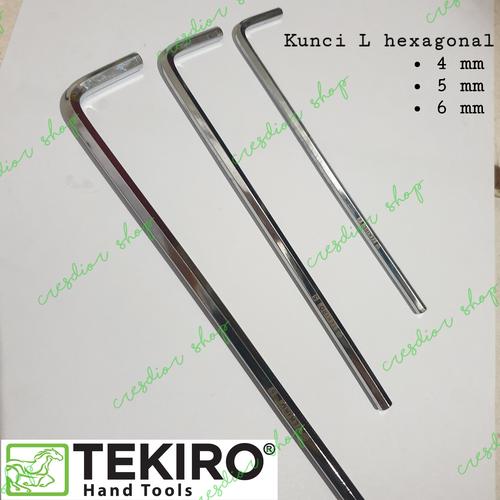 Jual kunci L hexagonal panjang TEKIRO long hex key 4mm 5mm 6mm JETJO ...