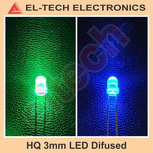 Jual 10pcs LED 3mm 3 mm Lampu Difused Doff Merah Kuning Hijau Biru ...