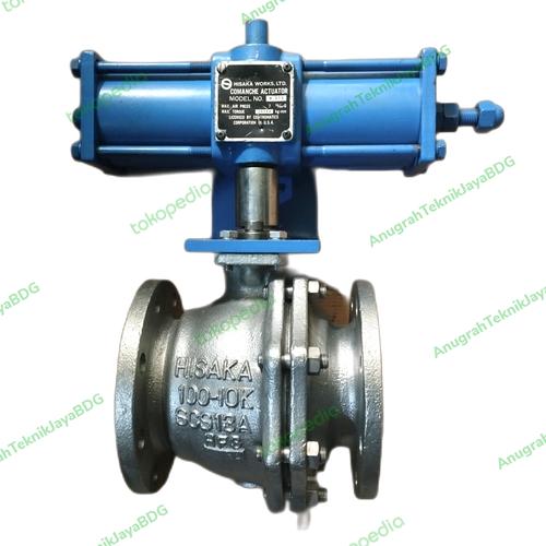 Jual HISAKA BALL VALVE STAINLESS 4" INCH 100-10K SCS13A HF3 + ACTUATOR ...
