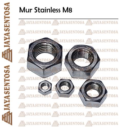 Jual Mur Stainless Steel M8 - sus 304 - ss 304 - THE-A2 70 - Jakarta ...