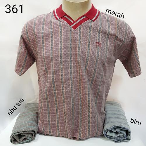 Jual kaos kerah pria polo polos garis murah obral tshirt - 733abutua, M ...