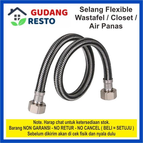 Jual SELANG FLEKSIBEL ANYAM FLEXIBLE HOSE WASTAFEL TOILET WC 30 40 50 ...