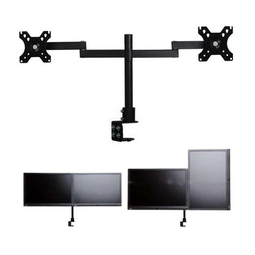 Jual Bracket Dual Monitor Stand Screen Kaki Tiang Layar 17 20 22 24 27 ...