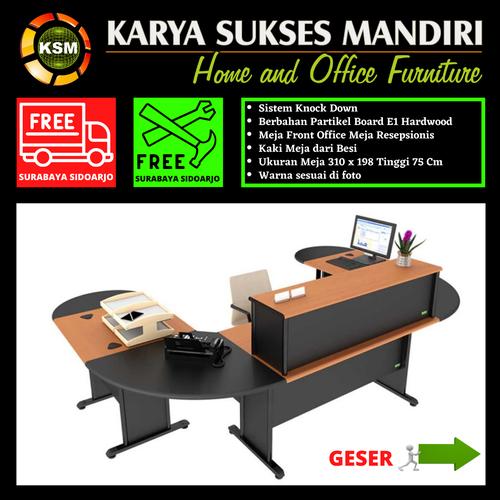 Jual KSM Meja Kantor Resepsionis Front Office Meja Kasir Kaki Besi Seri ...