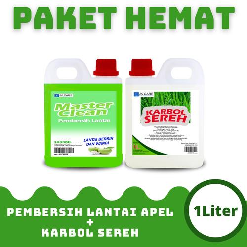 Promo Paket Hemat JK Care Pembersih Lantai Apel dan Karbol Sereh 1 ...