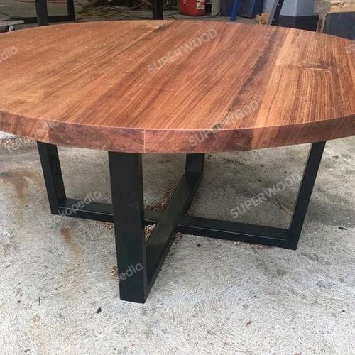 Jual meja bulat kayu jati diameter 100cm tebal 3cm - Kota Tangerang ...