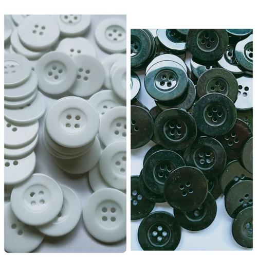 Jual Kancing Baju / Jas /Celana 30 mm / 3 cm - Putih, 144 pcs - Jakarta ...