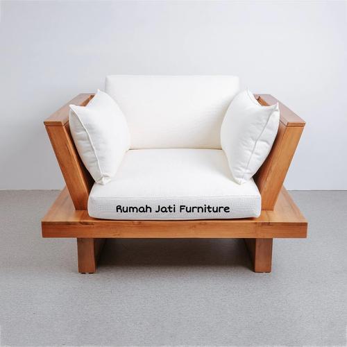Jual Sofa Single Seater Blok Kayu Jati Model Terbaru ,Sofa Single Kayu ...