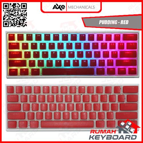 Jual KEYCAP - KEYCAPS - OEM - PUDDING RED - PBT - RGB - SEE THROUGH ...