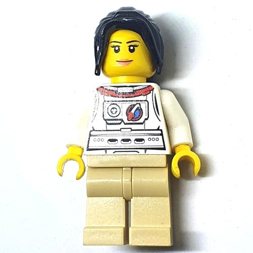 Jual Lego Female w/ Torso Spacesuit Silver Belt & Space Shuttle Logo ...