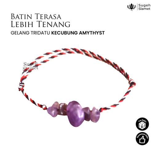 Jual Gelang Tridatu batu alam kecubung asli amethyst original khas Bali ...
