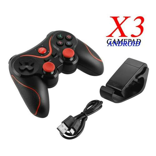 Jual X3 gamepad joystick bluetooth plus holder HP - X3 Wireless ...