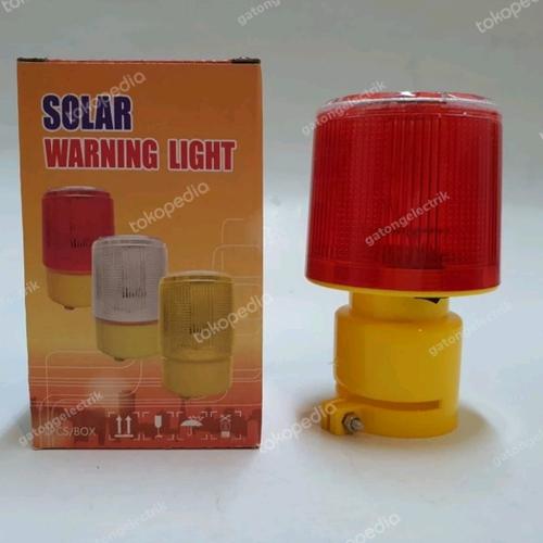 Jual solar warning light JS-02 lampu peringatan tenaga surya - Merah ...