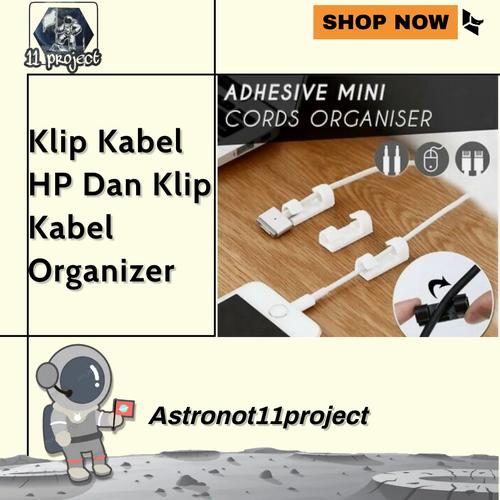 Jual Klip Kabel HP Dan Klip Kabel Organizer Cable Clip Per pack ...