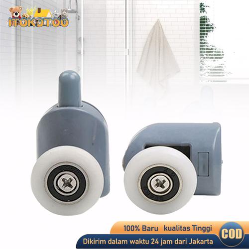 Jual 2pcs Roda Jepit Pintu Kamar Mandi Kaca 25mm Roda Shower Box Jepit ...