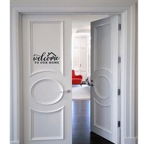 Jual Stiker Unik Dinding Pintu Kaca Cutting Sticker Welcome To Our Home ...