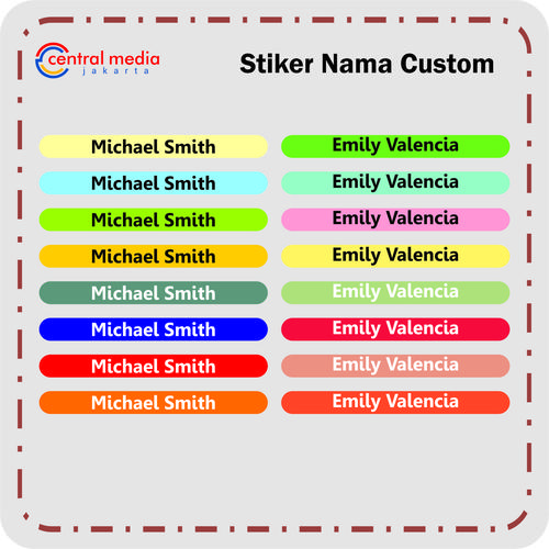 Promo Cetak Sticker Label Nama Alat Tulis Pensil Pen Buku Anak Custom ...