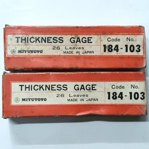 Jual FEELER GAUGE/THICKNESS GAGE MITUTOYO 184-103 26LEAVES MADE IN ...