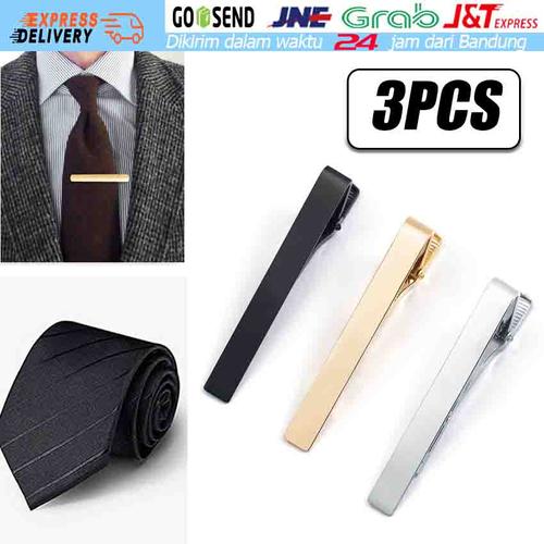 Jual 3 Buah/Set Tie Clip Penjepit Dasi Pria Pin Klip Tali Leher Jepit ...