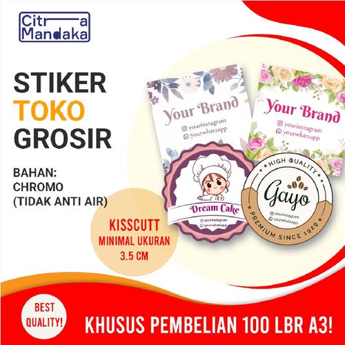 Jual Stiker Chromo Custom Logo A3 Grosir Kisscut Ukuran Besar Sticker ...