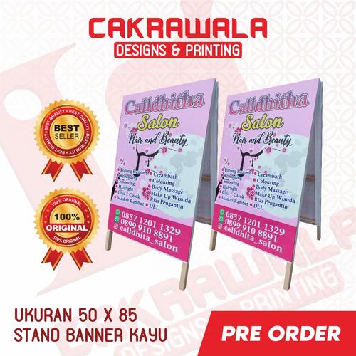 Jual STAND BANNER KAYU UKURAN 50 X 85 - SEGITIGA BANNER KAYU IKLAN ...