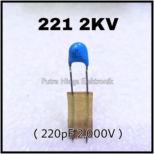 Jual Kapasitor 221 2KV Keramik HV 220pF 2000V Tegangan Tinggi 2000 Volt ...