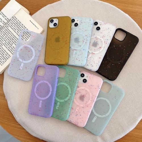 Jual premium mag safe sprinkle soft magnetic case iphone 11 12 13 PRO ...